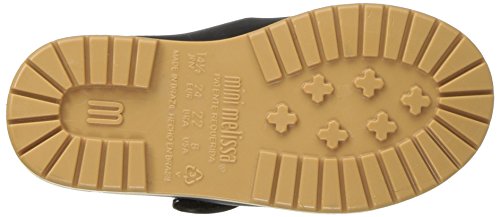 Mini Melissa Kids' Mini Classic Baby Ii Mary Jane Flat,Black/Beige,8 Regular US Toddler