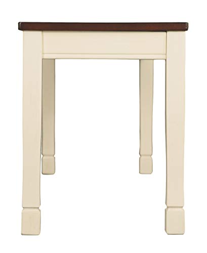 Signature Design by Ashley Whitesburg Cottage Rectangular Dining Bench, Brown & Antique White
