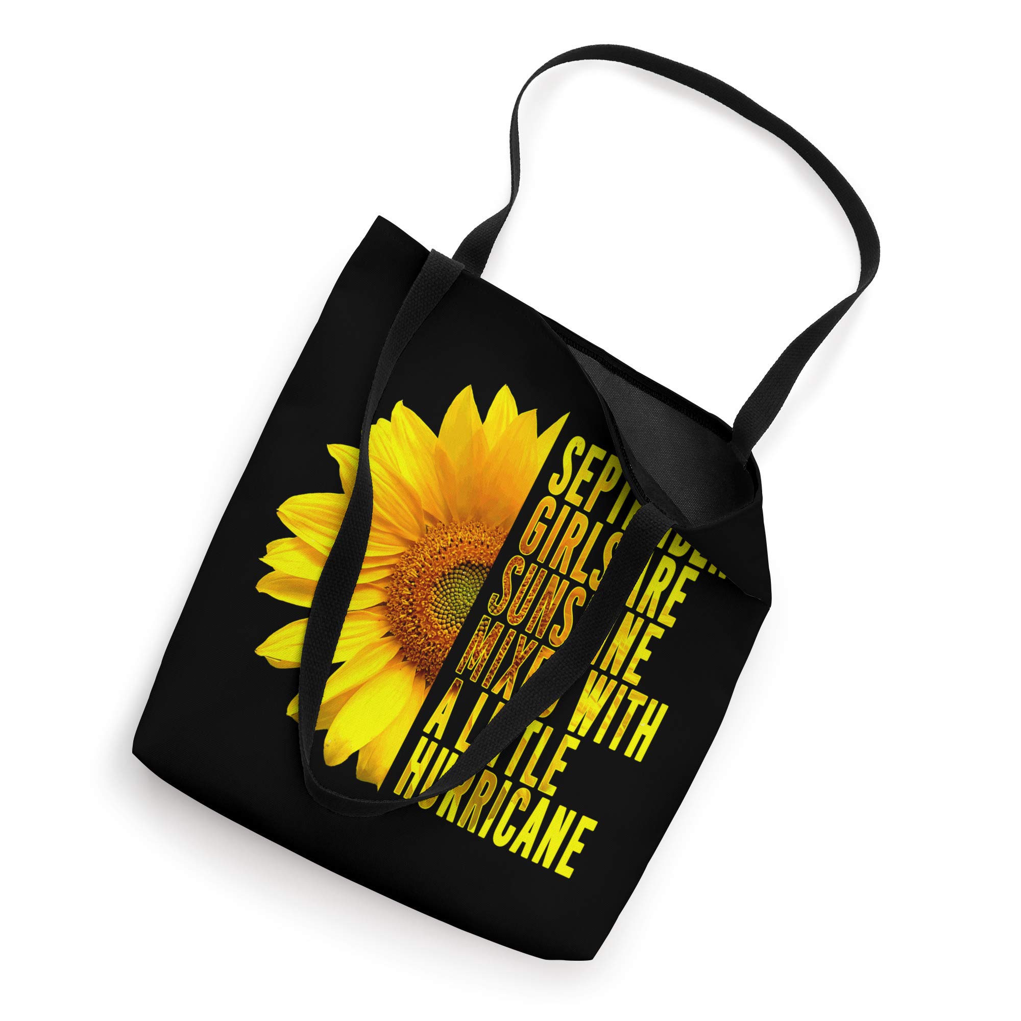 SEPTEMBER GIRLS SUNSHINE MIXED HURRICANE Sunflower Gift Tote Bag