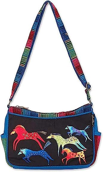 Laurel Burch Dancing Horses Crossbody Bag (Multi)