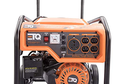 ETQ Tough Quality 2000/3600Watt Portable Generator - Extremely Quiet - CARB Compliant (3600W dual fuel)