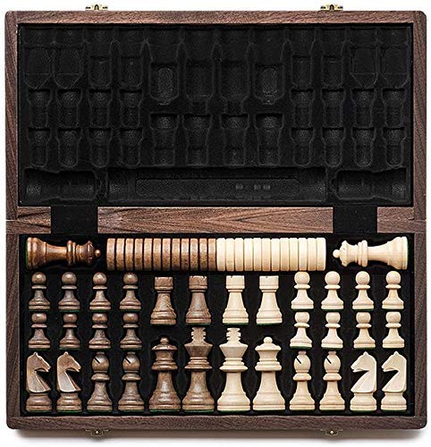 Chess Sets and Boards 38CM38CM Standard Competition International Game Solid Wood Folding Wooden Chessboard 34 Pieces