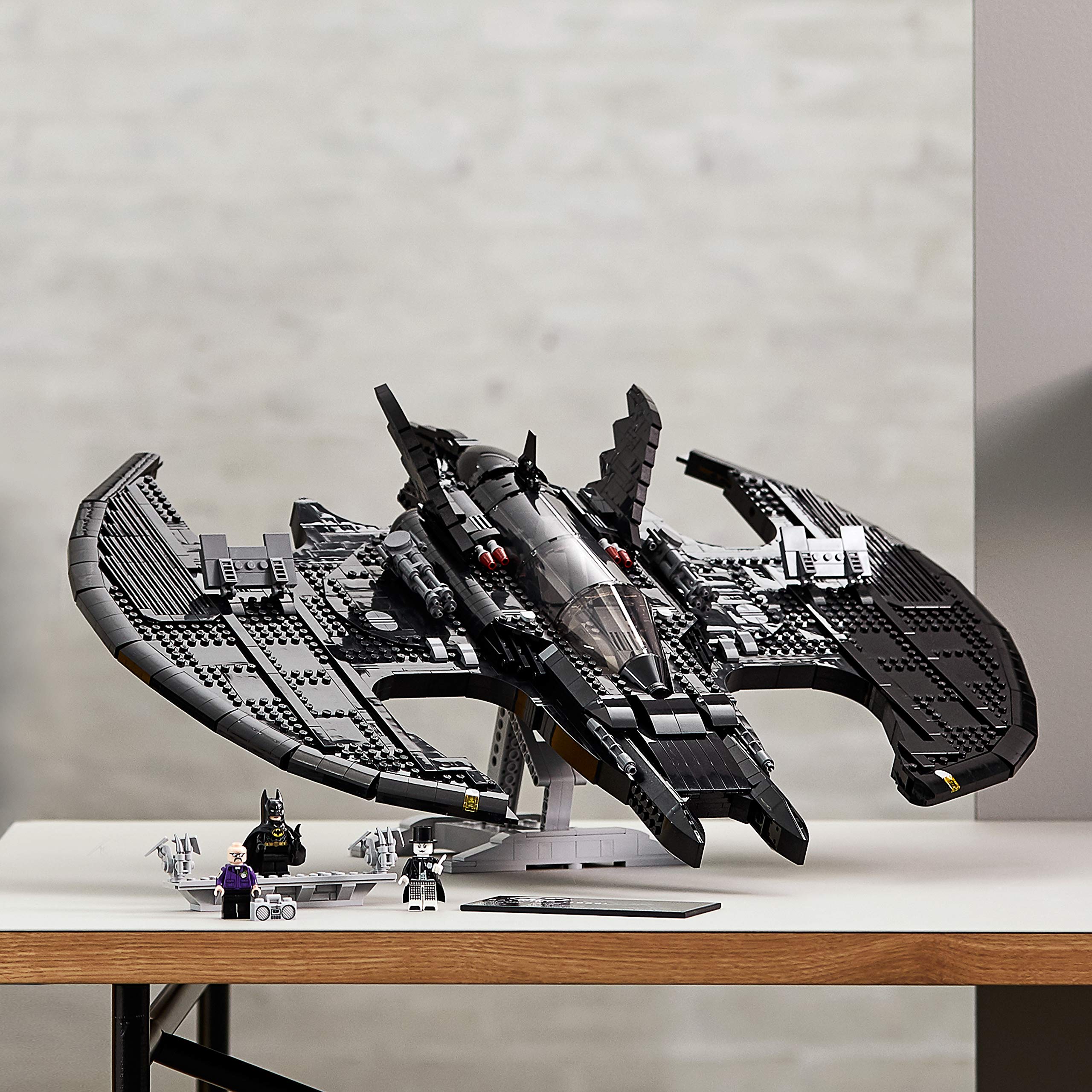 LEGO DC Batman 1989 Batwing 76161 Displayable Model with a Buildable Vehicle and Collectible Figures: Batman, The Joker – Mime Version and Lawrence The Boombox Goon, New 2021 (2,363 Pieces)