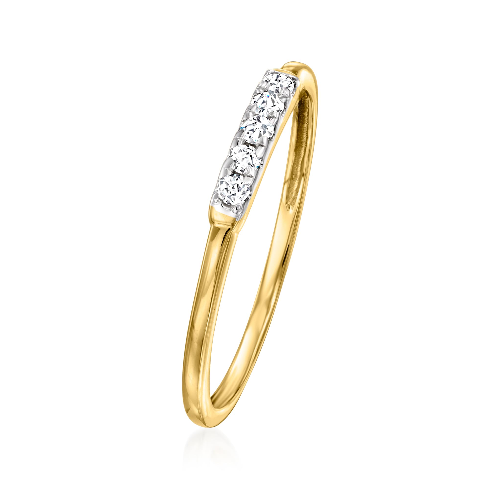 Canaria 0.10 ct. t.w. Diamond 5-Stone Ring in 10kt Yellow Gold. Size 8