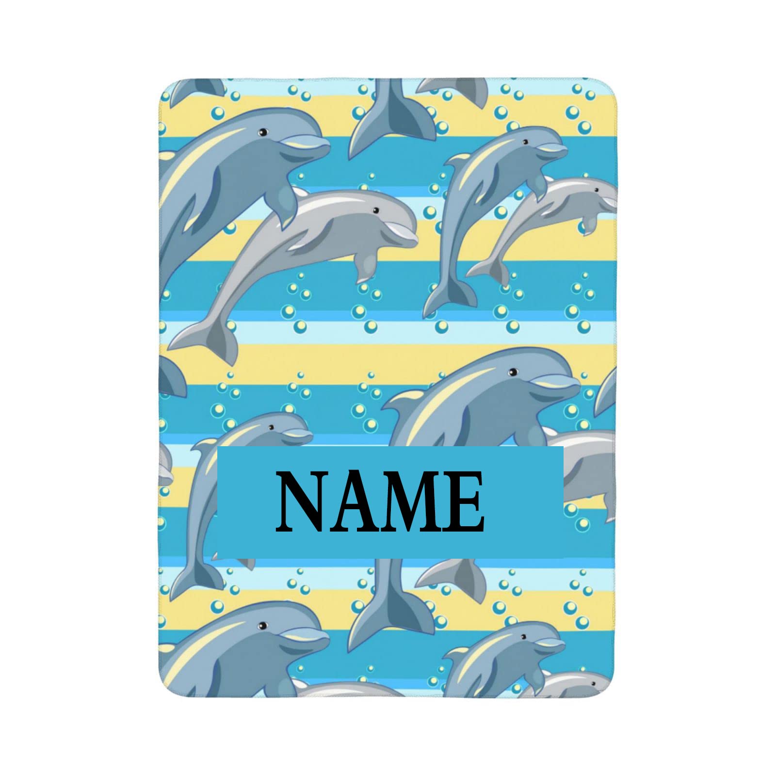 Custom Dolphins Portable Diaper Changing Pad Personalized Add Text Soft and Leak Resistant Liners for Baby and Toddler Waterproof Cotton Reusable Change Pads for Home Travel