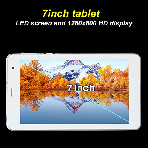 Cuifati 7 Inch Tablet PC, 2G RAM 32G ROM, HD Display, 5G WiFi Dual Band Dual Camera Tablet PC with Dual Card Slot, Support 128GTF Card, for Android 9.0(Blue)