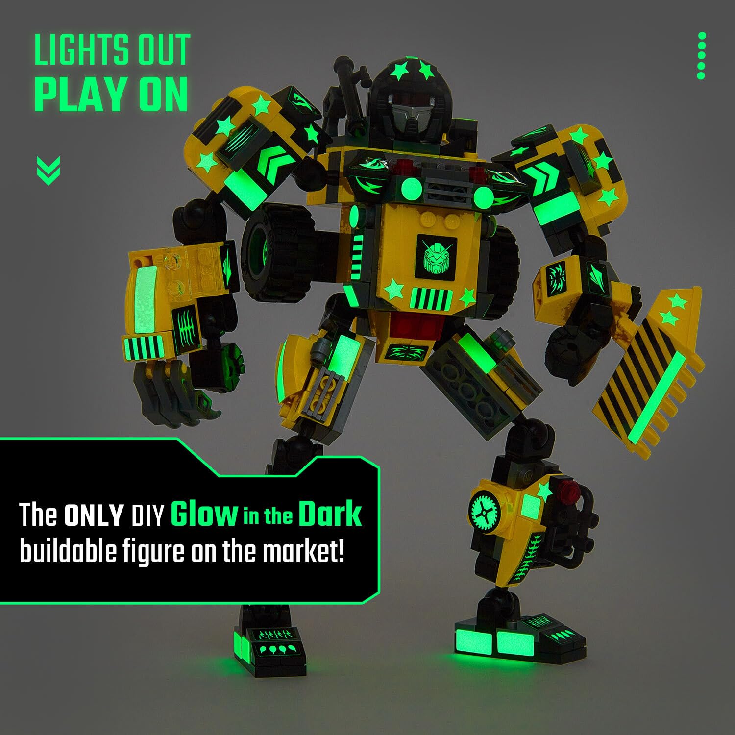 JITTERYGIT Robot Building Toy Gift for Boys, Perfect STEM Gift for Builders Ages 6, 7, 8, 9, and 10 Year Olds, Yellow Zakarpian (238 Pcs) Robotryx