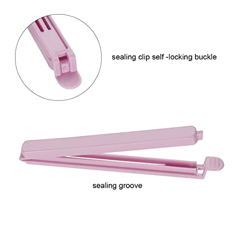Semjikoy 30 Pack Sealing Clip Bag Plastic Bag Sealing Clips Snack Bag Plastic Sealing Clip 4.7 Inches& 6 Inches