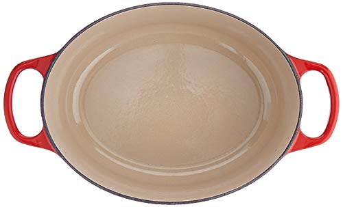 Le Creuset Enameled Cast Iron Signature Oval Dutch Oven, 2.75 qt., Cerise