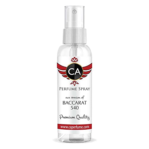 CA Perfume Impression of Maison Francis K. Baccarat 540 For Men Replica Version Fragrance Dupes Concentrated Long Lasting Eau de Parfum Spray Refillable Atomizer Bottle2 Fl Oz/60ml-X1
