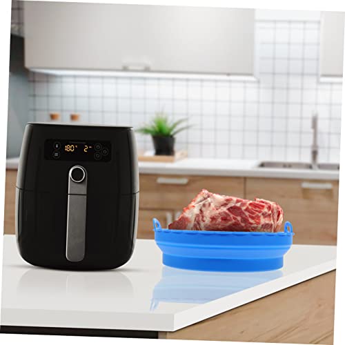 HEMOTON Air Cooker Silicone Pan Baking Sheets for Oven Nonstick Silicone Baking Pan Silicone Baking Mat Inner Pot for Air Reusable Steamer Air Fryer Basket Air Fryer Pads Air Fryer Mats