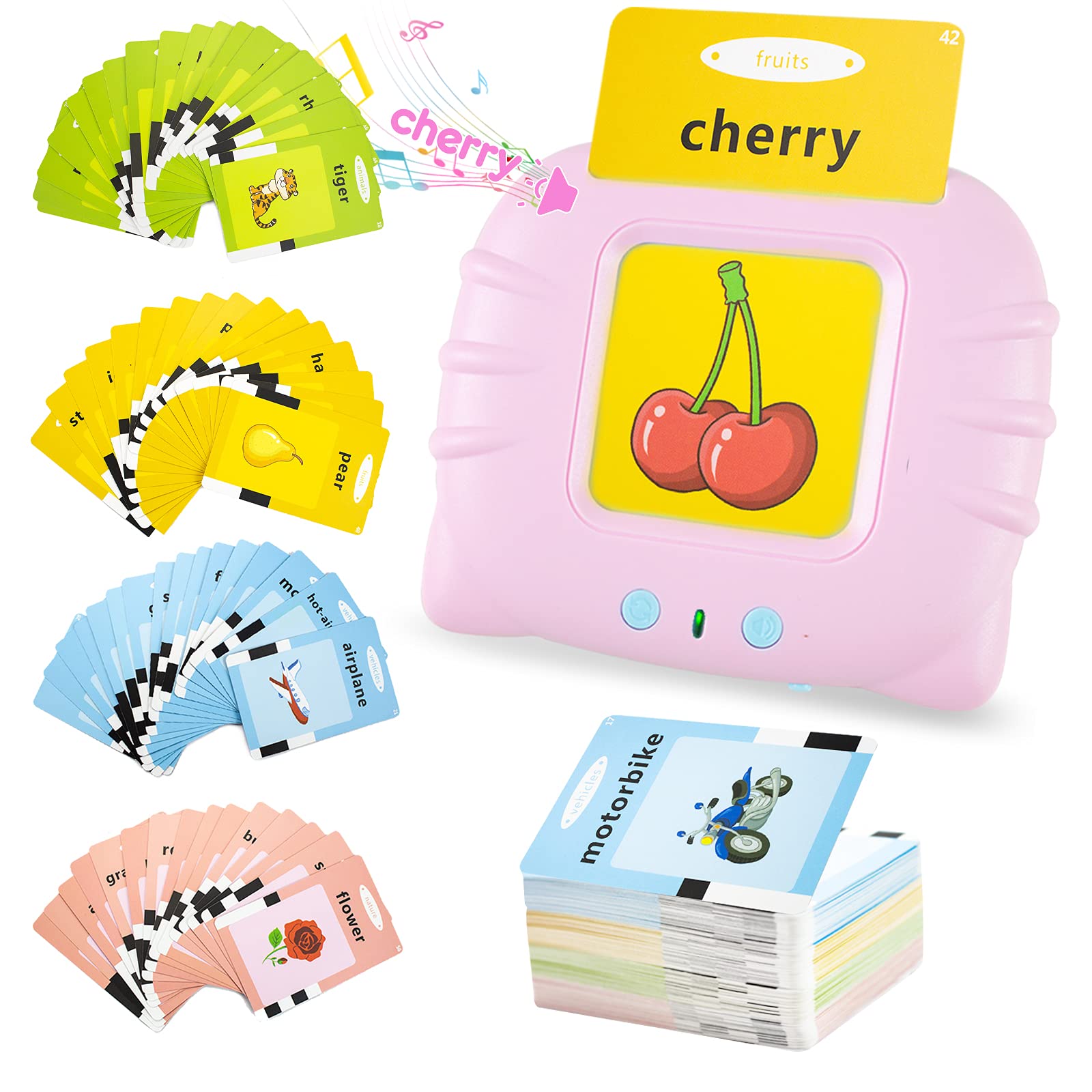 Yehtta Flash Cards for Toddlers 2 3 4 5 Year Old Boys and Girls, 224 Sight Words Talking Flash Cards, Sensory Toys for Autistic Children, Speech Therapy Toys for Kids Christmas Birthday Gifts
