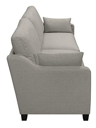 Serta Carmina Contemporary Upholstered 75" Living Room Sofa, Modern Couch for Two or Three, High Plush Seat Cushions and Back Pillows, Easy Assembly, Gray