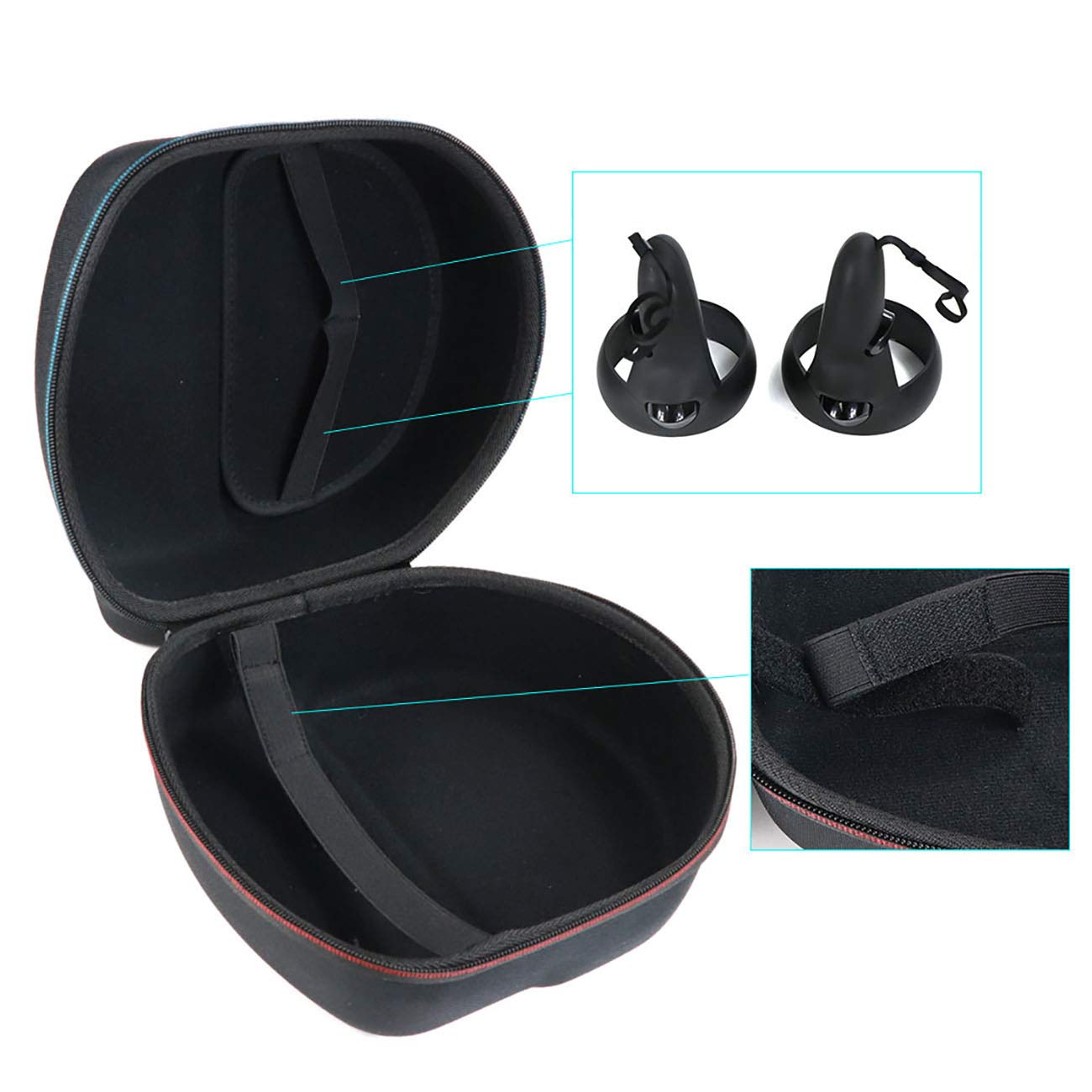 Oriolus Hard Case for Oculus Quest VR Gaming Headset and Controllers Accessories Waterproof Carrying case (Black)