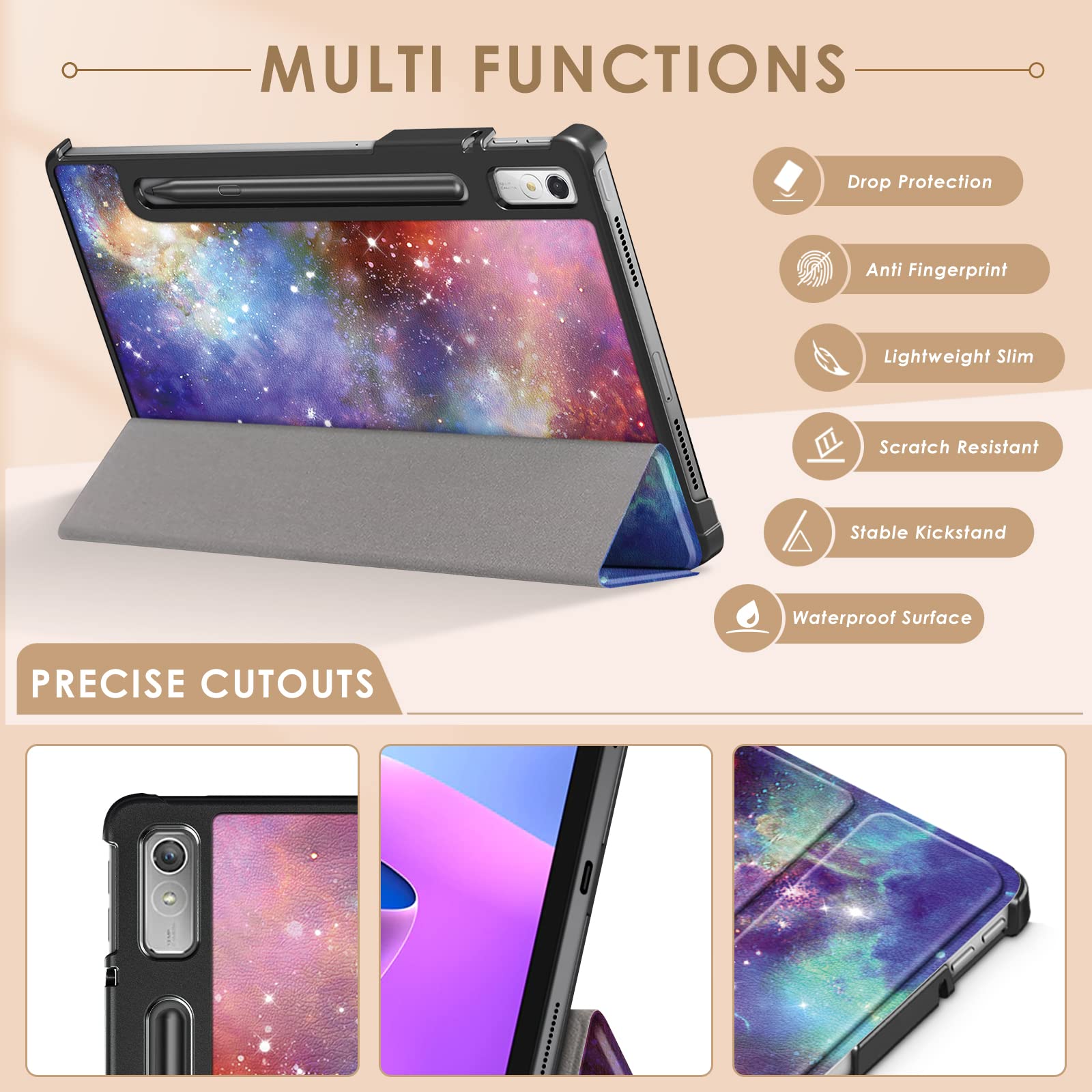 DETUOSI Slim Smart Case for Lenovo Tab P11 Pro 2nd Gen 11.2" 2022 (TB-132FU/ TB-138FC),【Auto Sleep/Wake】 Ultra Thin Folio Leather Protective Book Cover Hard Back Shell+Tri-fold Magnetic Stand/Closure