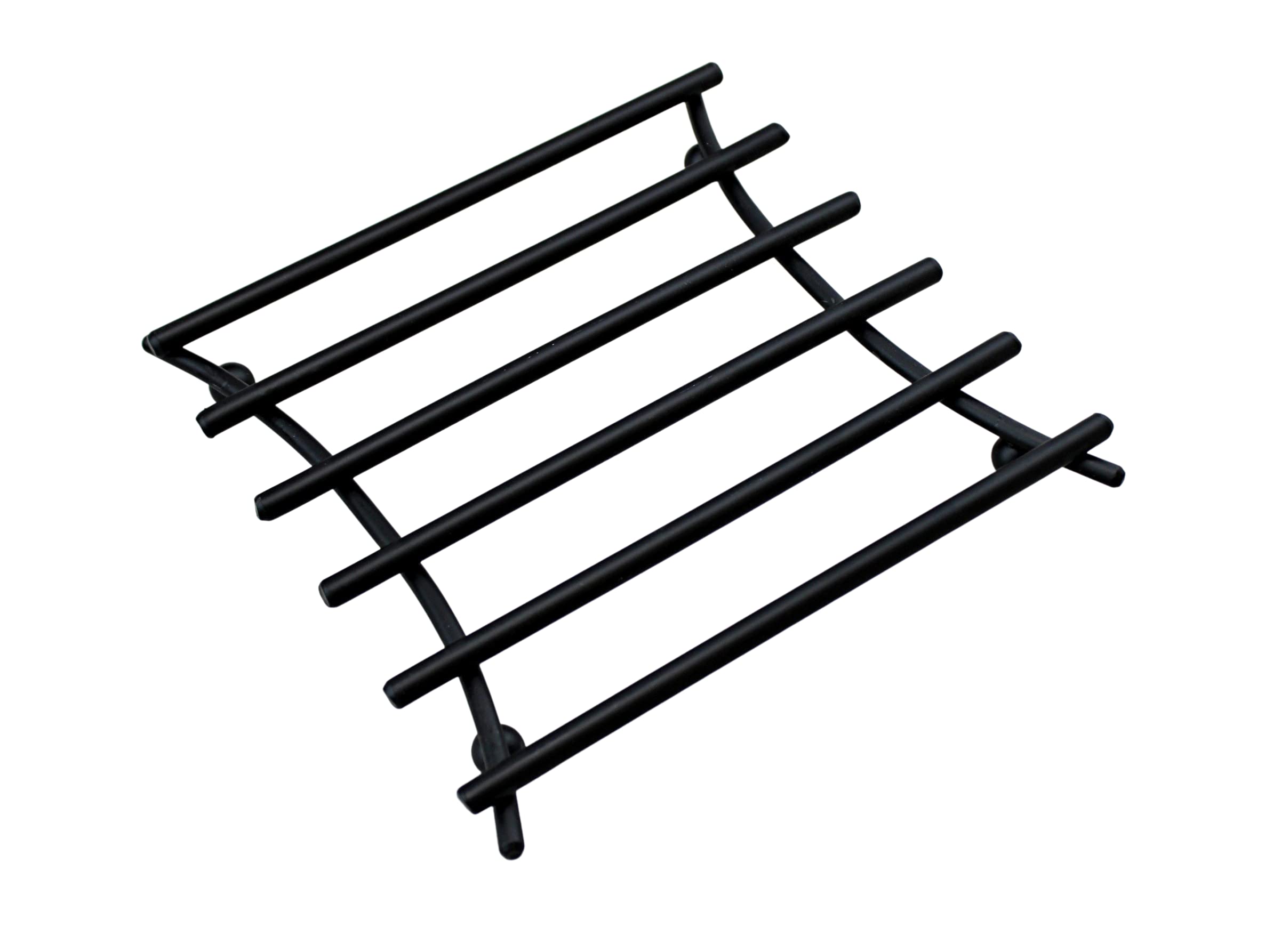 Dependable Industries Modern Sleek Euro Square Heavy Weight Steel Black Decorative Design Kitchen Trivet Protect Tables and Countertops from Hot Pots Trays and Pans