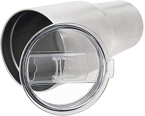 Coaches World Tumbler Lid for 30 Oz Yeti Rambler, Old Style RTIC, Ozark Trails and more Cooler Cup, Sliding, Sealed, Splash Proof, and Straw Friendly (30 oz 1 Pack), Clear