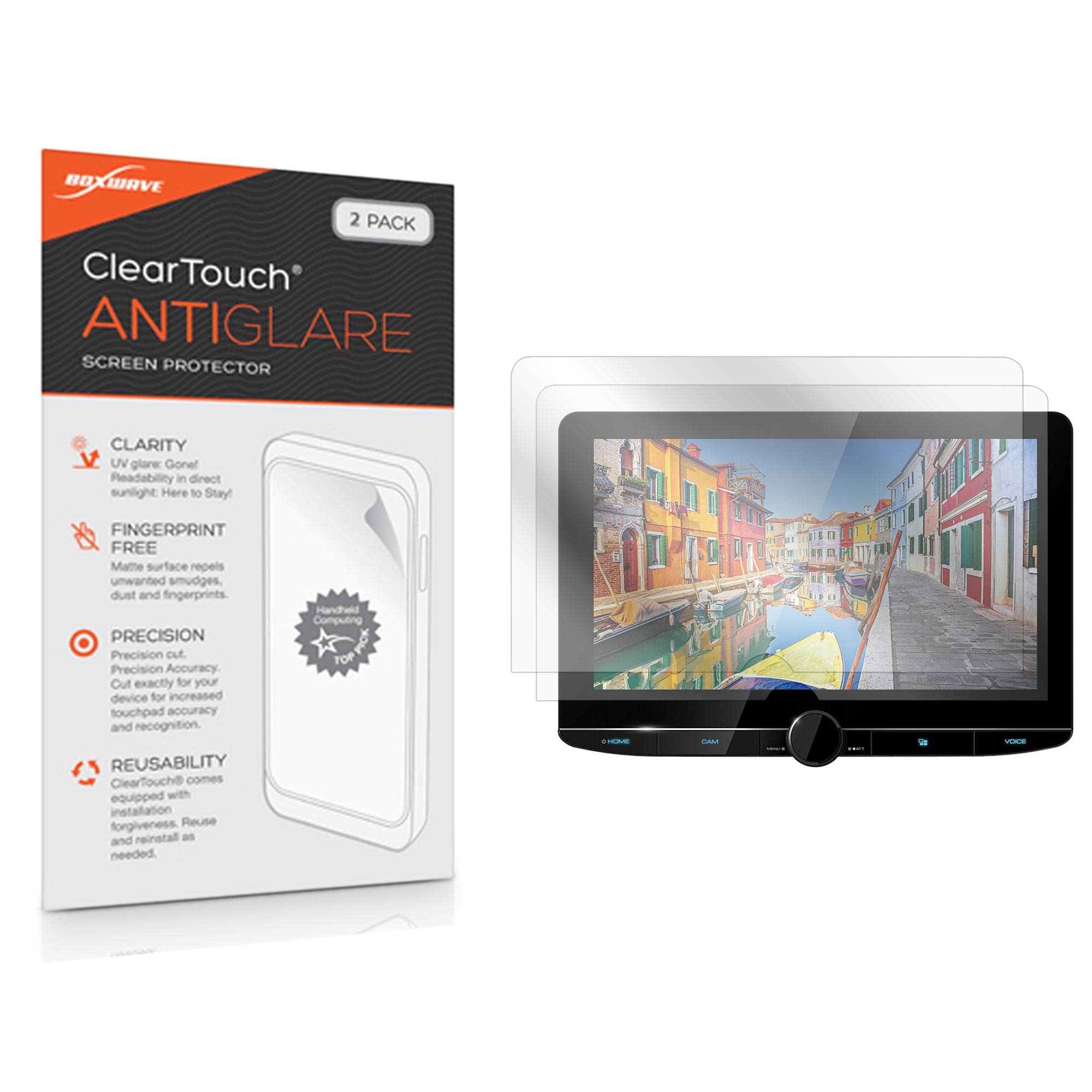 BoxWave Screen Protector Compatible with Kenwood DMX1057XR - ClearTouch Anti-Glare (2-Pack), Anti-Fingerprint Matte Film Skin for Kenwood DMX1057XR, Kenwood DMX1057XR, DMX1037S