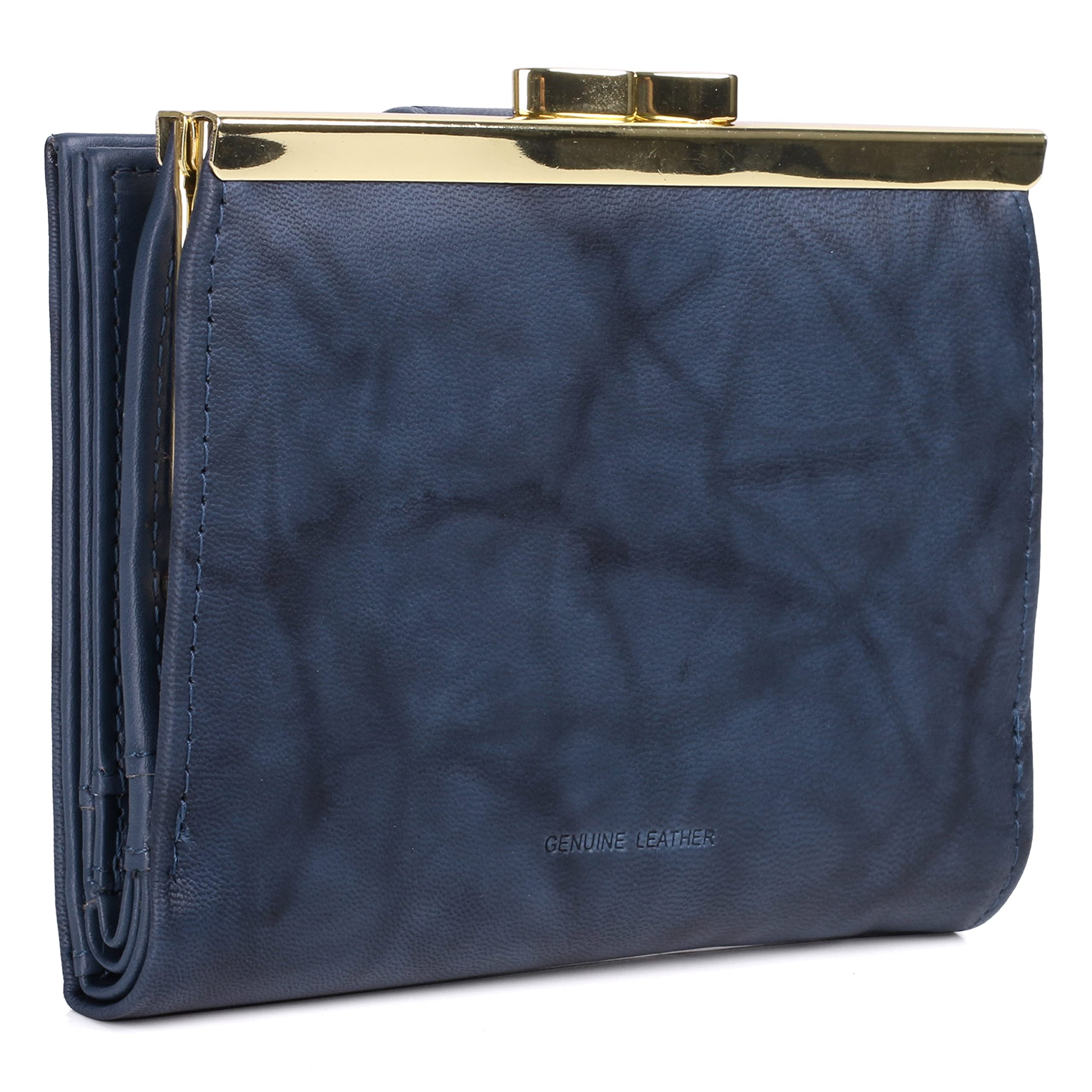 Buxton Heiress Leather Double Cardex Wallet 15 Credit Card Slots (Black-RFID Protected)