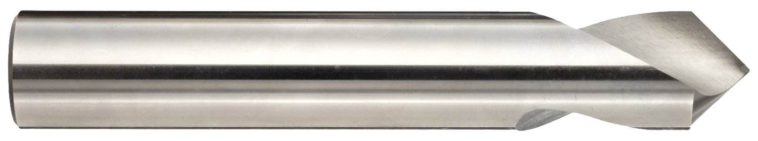YG-1 - 0321L High Speed Steel NC Spotting Drill Bit, Uncoated (Bright), Straight Shank, Slow Spiral, 90 Degree, 1/2" Diameter x 4-1/64" Length (Pack of 1)