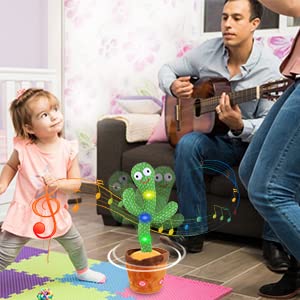 Cactus Toy - Electronic Cactus Toy with Sing, Record and Repeat Functions, Perfect for Baby Boys and Girls and Home Decoration