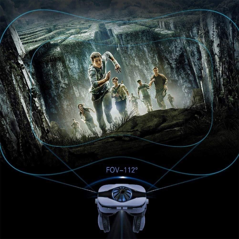 LBWT 3D VR Glasses, VR Helmet Headset Home Virtual Reality Glasses Self-contained Radiator Compatible with 4.0-6.3 Inches Phones
