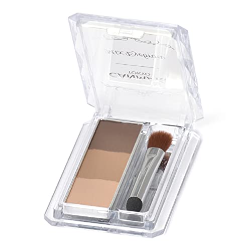 CANMAKE Mix Eyebrow, 3-Color Eyebrow Palette, 0.10 oz (3.0 g) (03 Soft Brown)