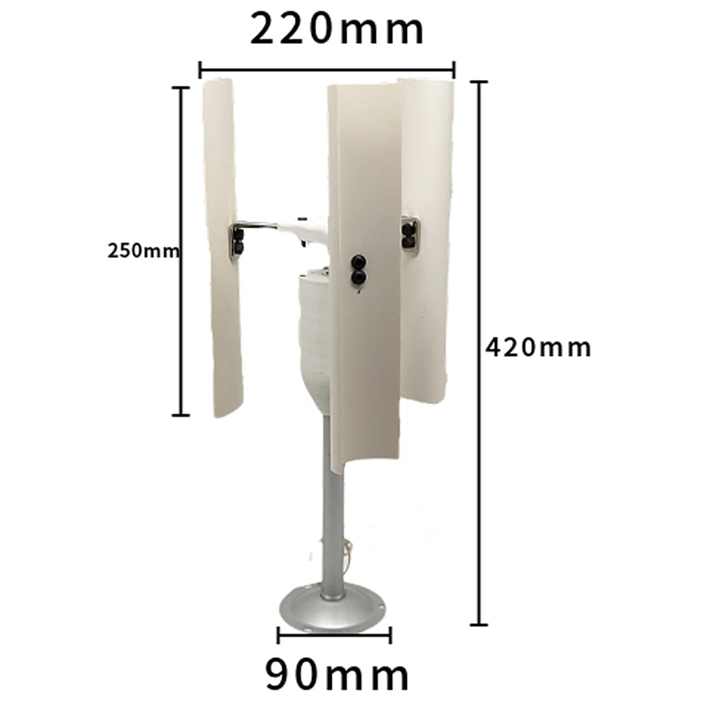 DIY Three-phase Permanent Magnet Generator, 3-Blade Vertical Axis Wind Turbine Model Wind Power 12V 30W Teach Model