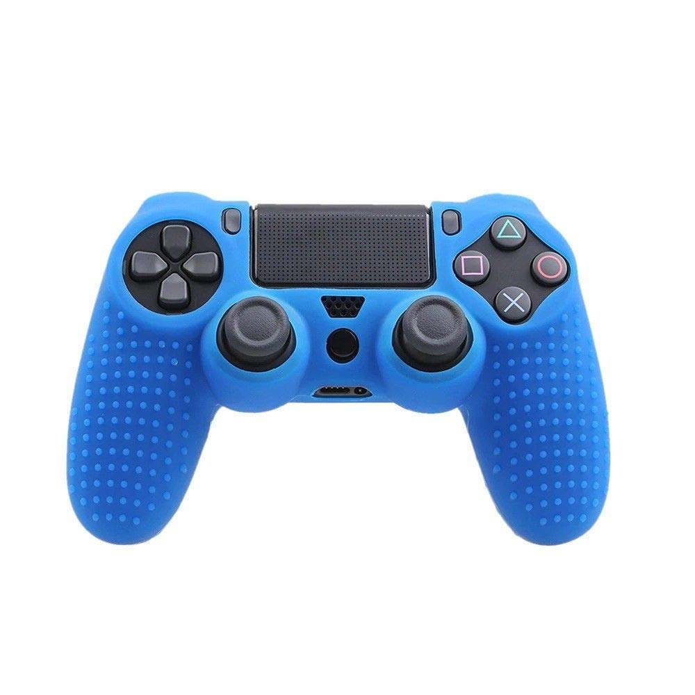 OSTENT 2 x Spot Pattern Silicone Skin Case Cover Pouch for Sony PS4/Slim/Pro Controller Color Blue