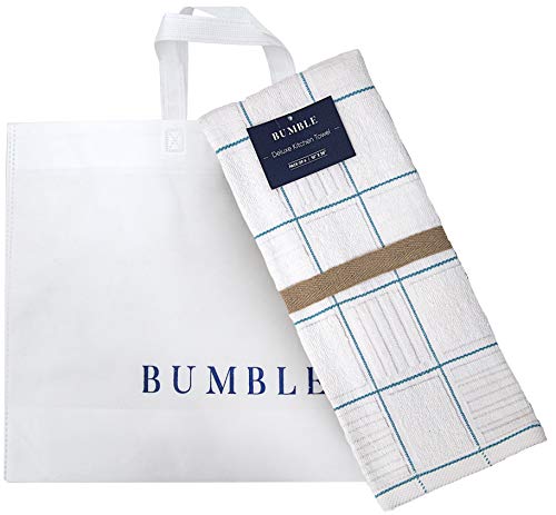 Premium Cotton Kitchen Towels (16" x 26") | Absorbent Dish Towels | 435 GSM Cotton Tea Towels | Kitchen Hand Towels | Dish Towels for Kitchen | Aqua