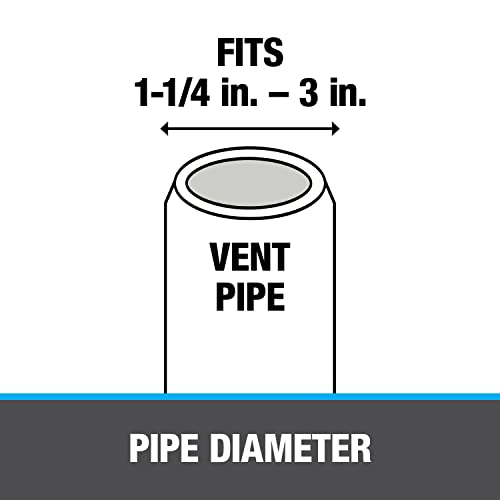 Oatey 11871 No-Caulk Galvanized Steel Roof Flashing, 1.5" - 3" pipe diameter