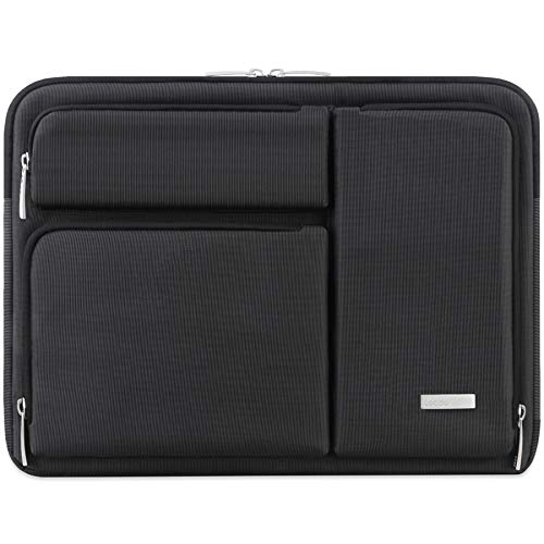 Lacdo 360° Protective Laptop Sleeve Case for 15.6 Inch Acer Aspire 5, E 15, Predator Helios 300, Flagship/ASUS VivoBook 15 / Dell Inspiron 15 / Lenovo Ideapad 330 / Pavilion 15, Computer Bag, Black