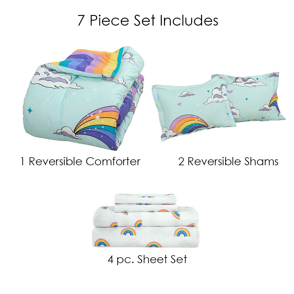 Kidz Mix Magical Unicorn Bed in a Bag, Full
