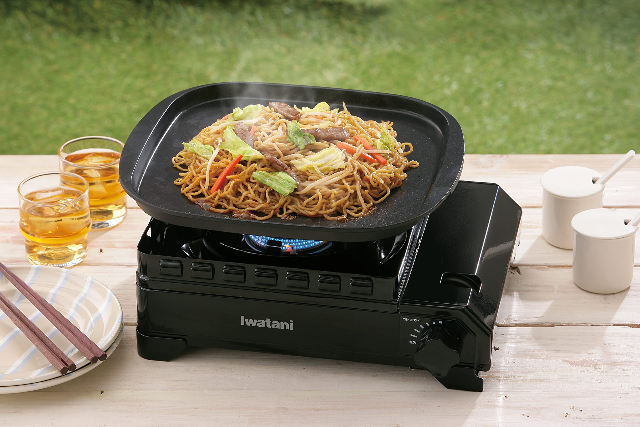 Iwatani CB-ODX-1-BK Cassette Fu Cassette Stove, Tough Maru, Black