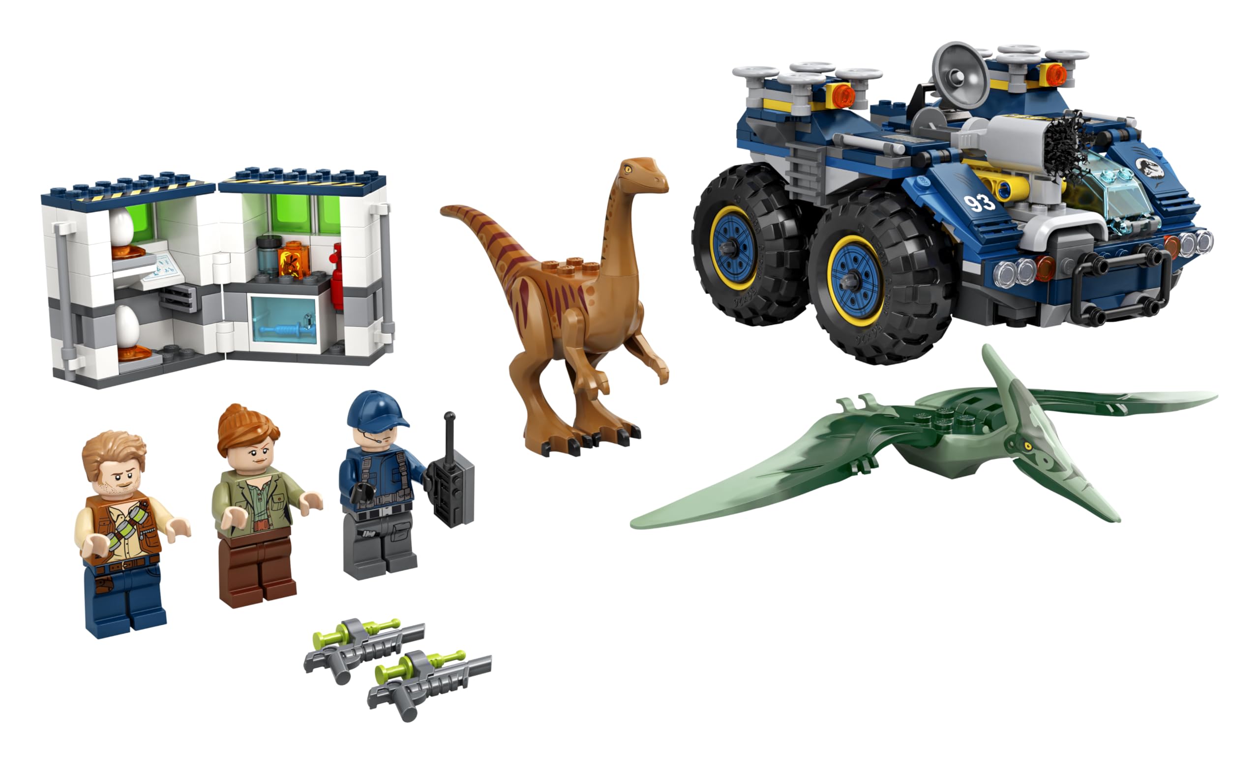 LEGO Jurassic World Gallimimus and Pteranodon Breakout 75940, Dinosaur Building Kit for Kids, Featuring Owen Grady, Claire Dearing and ACU Trooper Minifigures for Creative Play (391 Pieces)