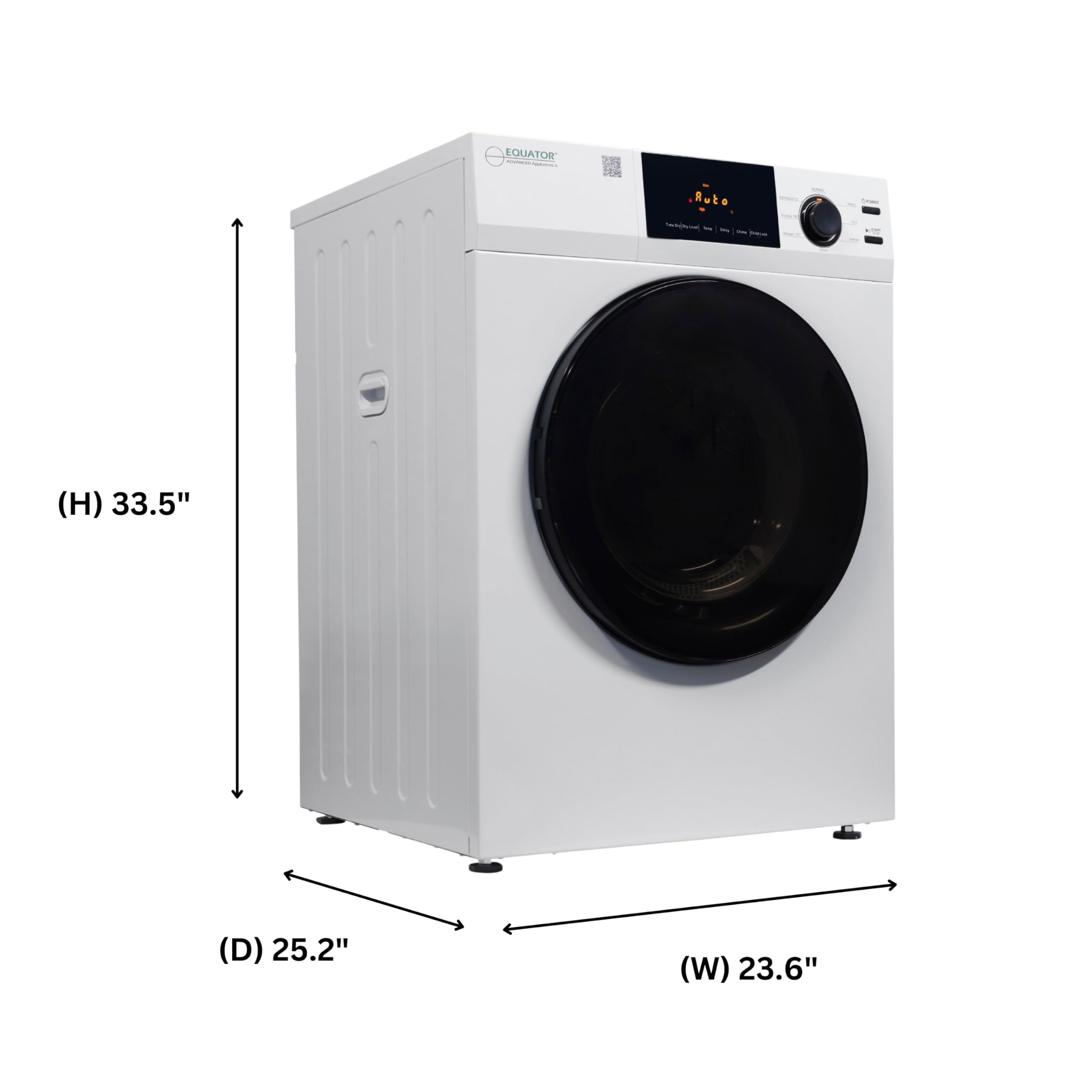 Equator Deluxe Laundry Set Digital Washer 1.9cf 110V+ Vented Dryer 4cf 110V (Side by Side)