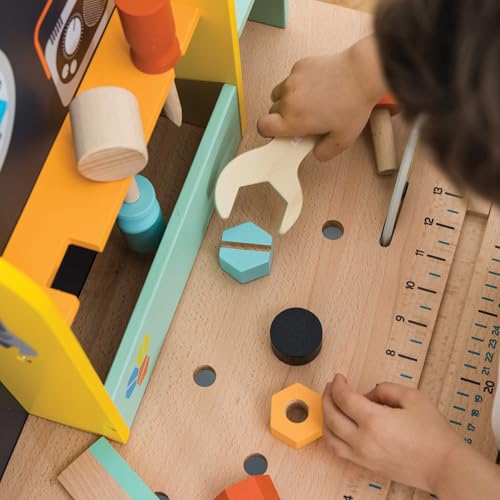 Le Toy Van - Wooden Toy Work Bench Set | Large Educational Construction Set for Role Play | Pretend Play Wooden Tools - Suitable for 3 Year Olds+
