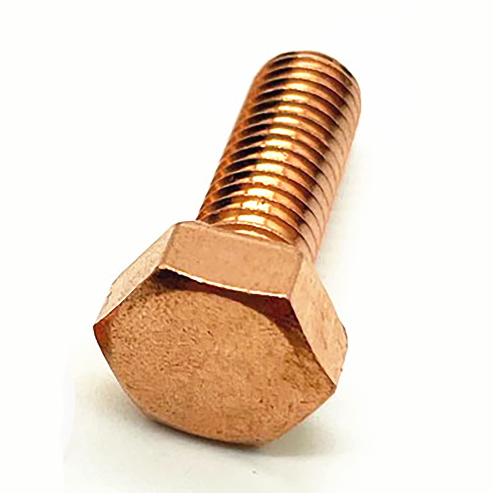 CREULT Brass Hex Bolts M10 x 30mm Thread Standard Pitch Hexagon Drive Metric Machine Screws Preservative Fastener (4pcs)
