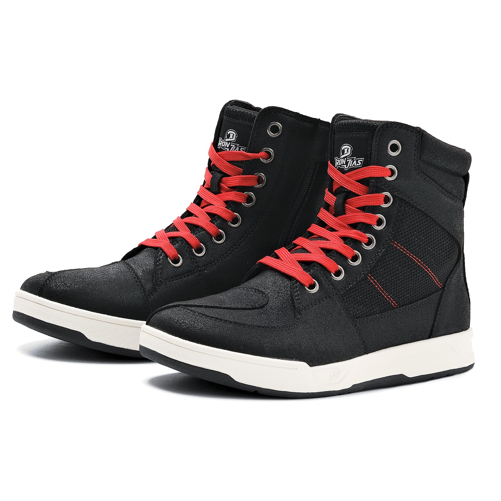 BORLENI Motorcycle Riding Shoes Road Street Motocross Protective Boots for Men, Casual Breathable Powersports Shoes