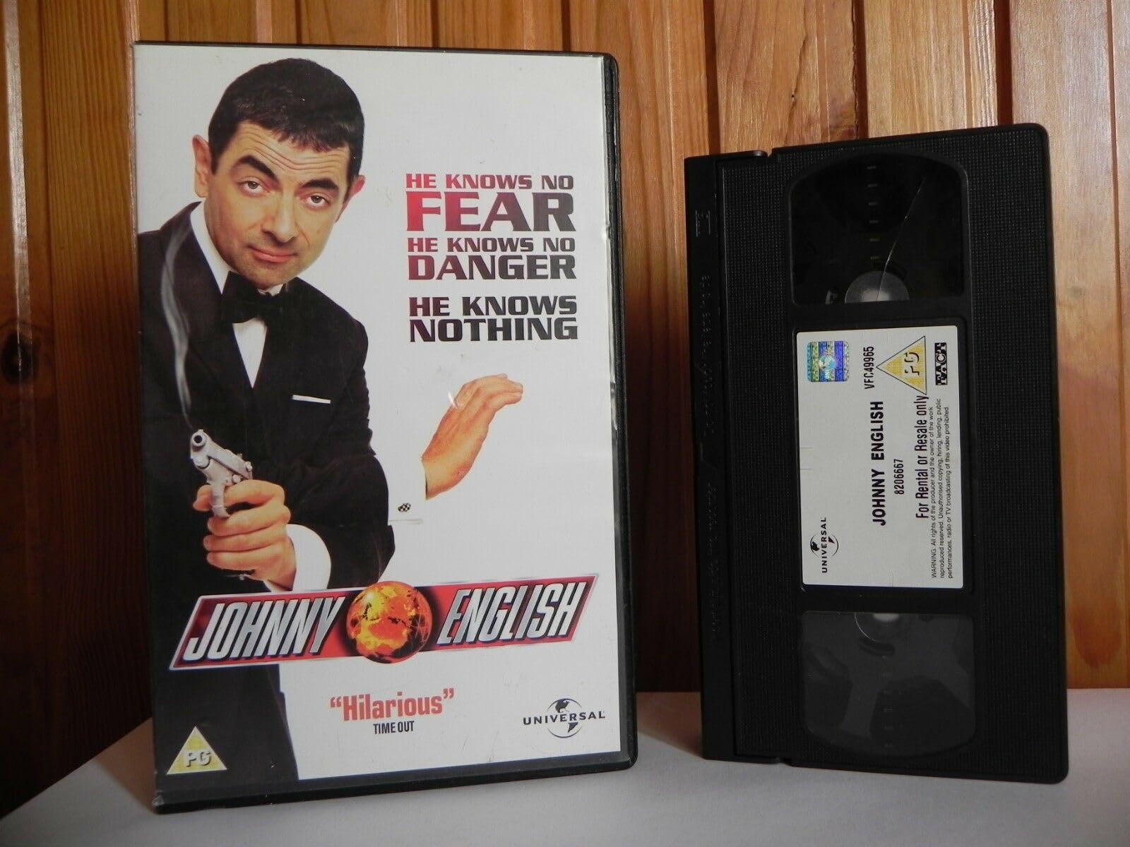 Johnny English - Large Box - Universal - Comedy - Rowan Atkinson - Pal VHS