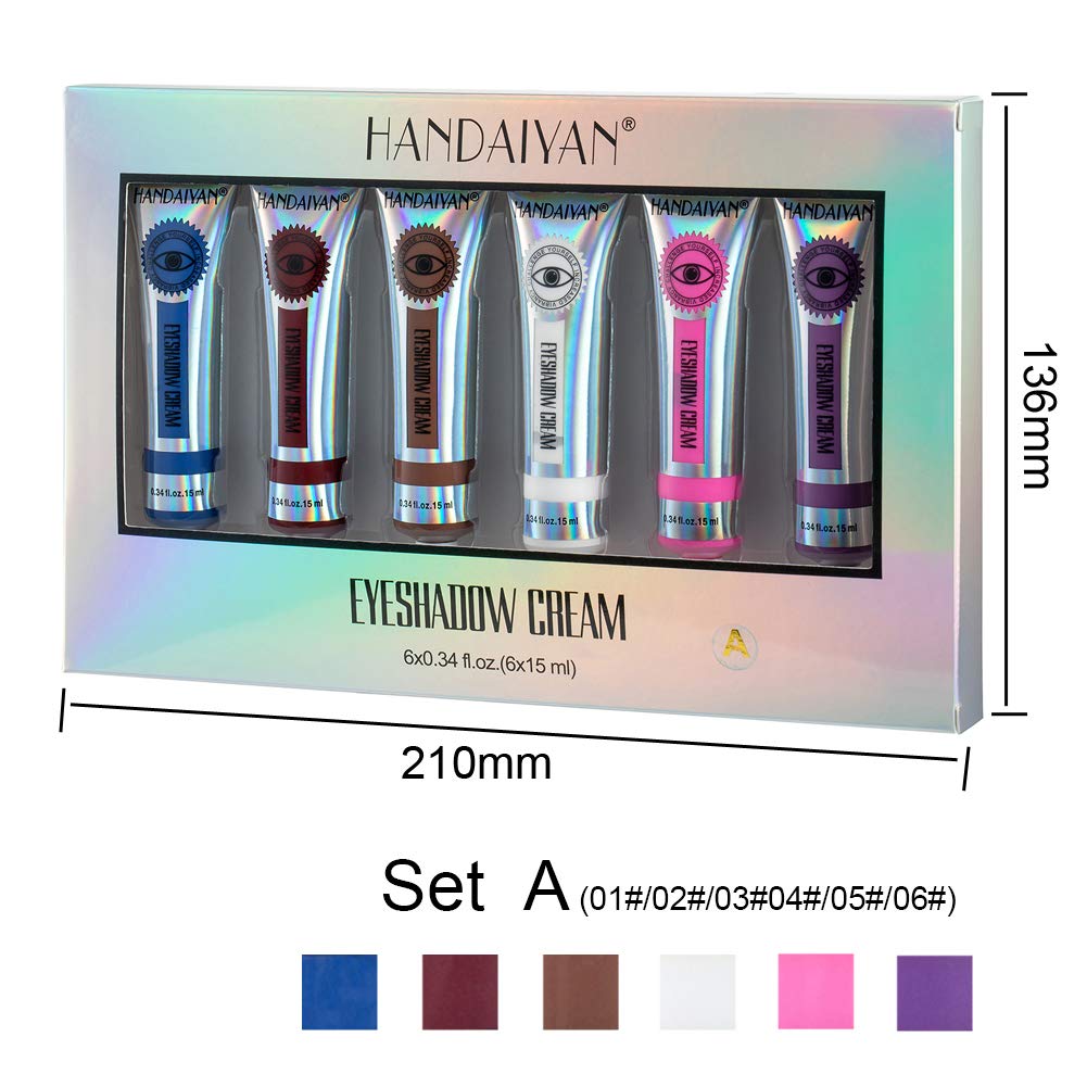 Bysiter Matte Eyeshadow Cream 6 Colors Matte Liquid Eyeshadow Makeup Set Waterproof High Pigmented Smudgeproof Long Lasting Colorful Eye Shadow Gift Sets for Girls Women