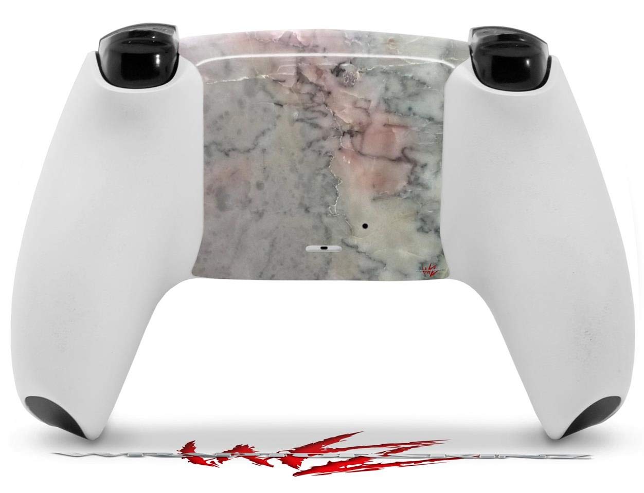 WraptorSkinz Skin Wrap compatible with Sony PS5 DualSense Controller Marble Granite 08 Pink (CONTROLLER NOT INCLUDED)
