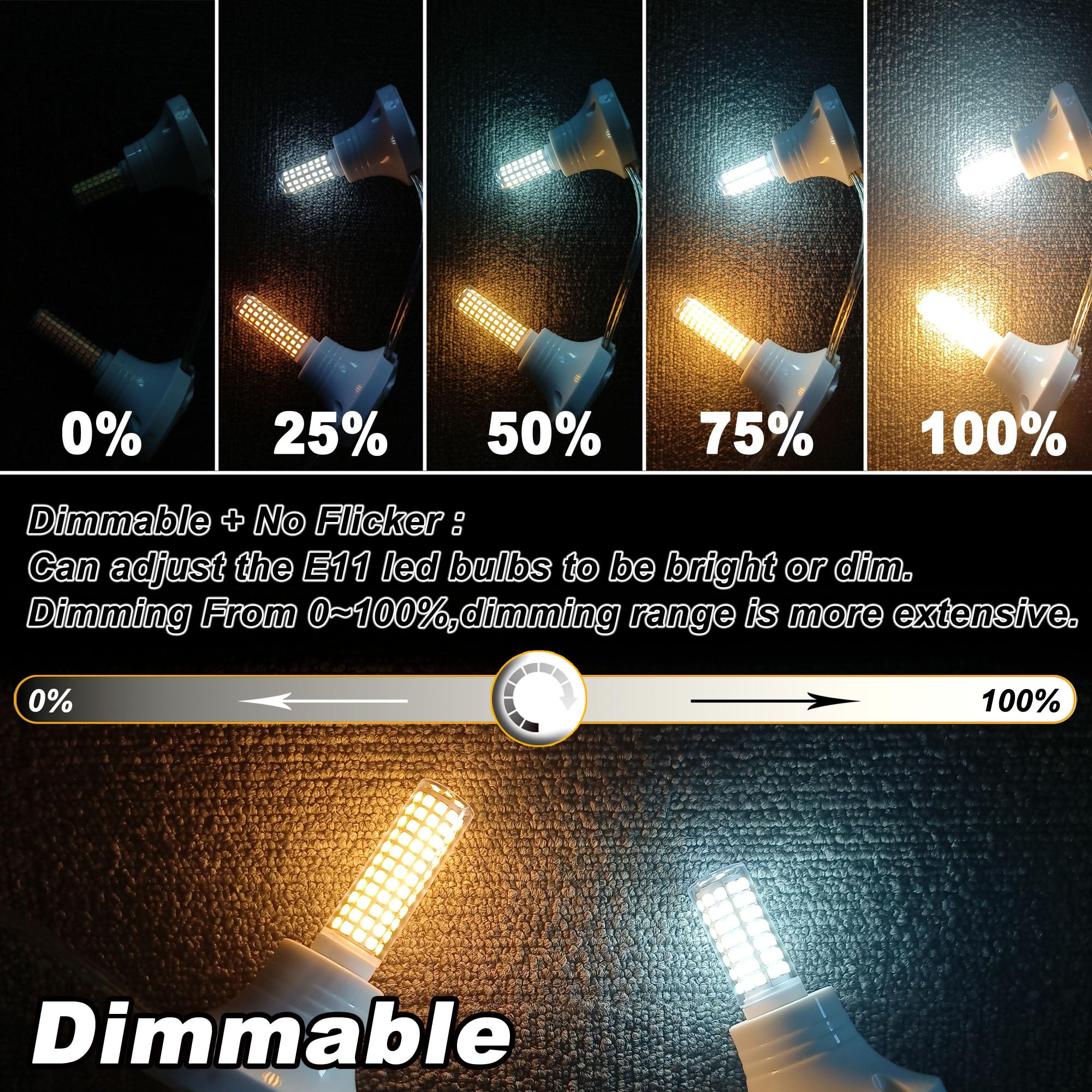 JDE11 Led Bulbs 120V 75W Halogen Candelabra Bulbs Equivalent Dimmable,T3 T4 Mini Base JD E11 Bulb, 4000K Natural White 7W 750 lm E11 Bulb for Chandeliers,Candelabra,Ceiling Fan,Cabinet Lighting,2Pack