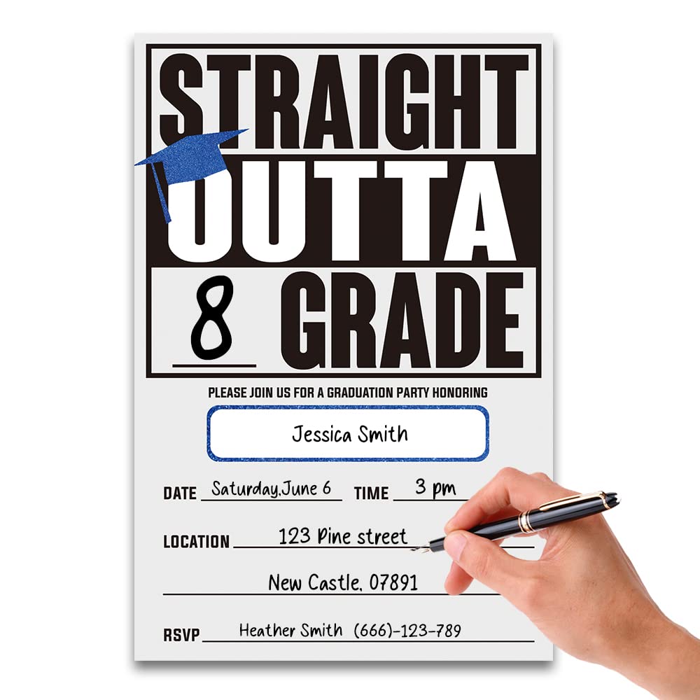 FujLoy 20 Cards with Envelopes, graduation party invitations 2024, 2024 College, High School, University Grad Celebration.（022）