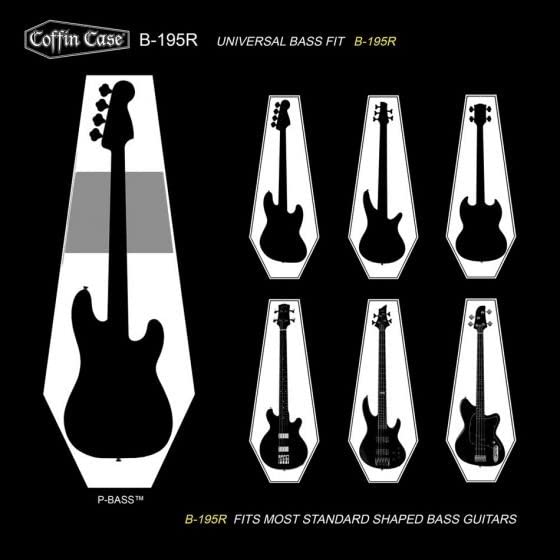 COFFIN CASES Model B-195 Bass Guitar Case