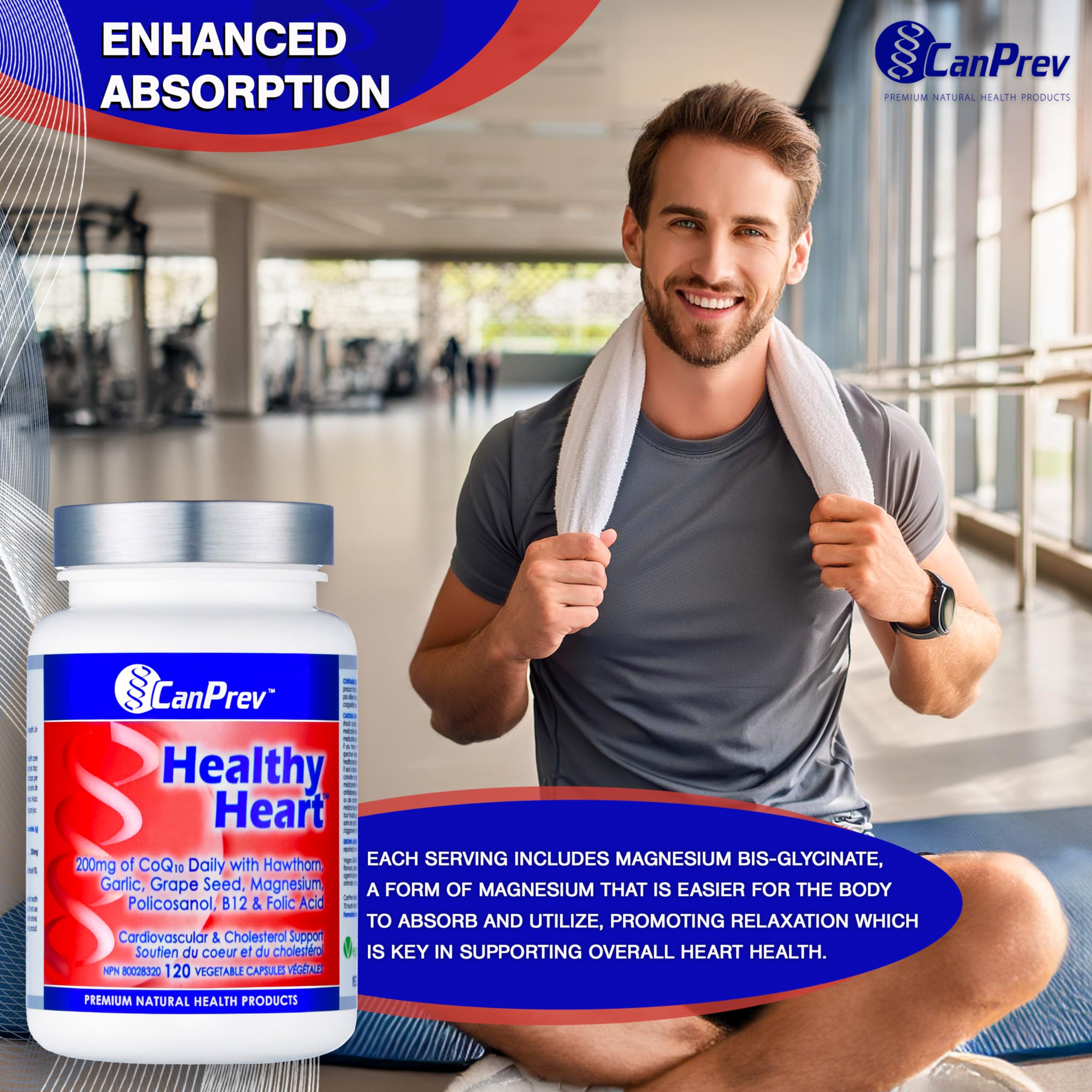 CanPrev Healthy Heart Vegi Capsules, 120 Count