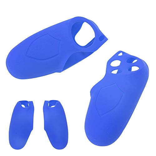 Shipenophy Protection Cover Soft Material Silicone Professional Manufacturing Delicate Designed Gamepad 1 Pair Split Scratchproof for PS4(sea Blue)