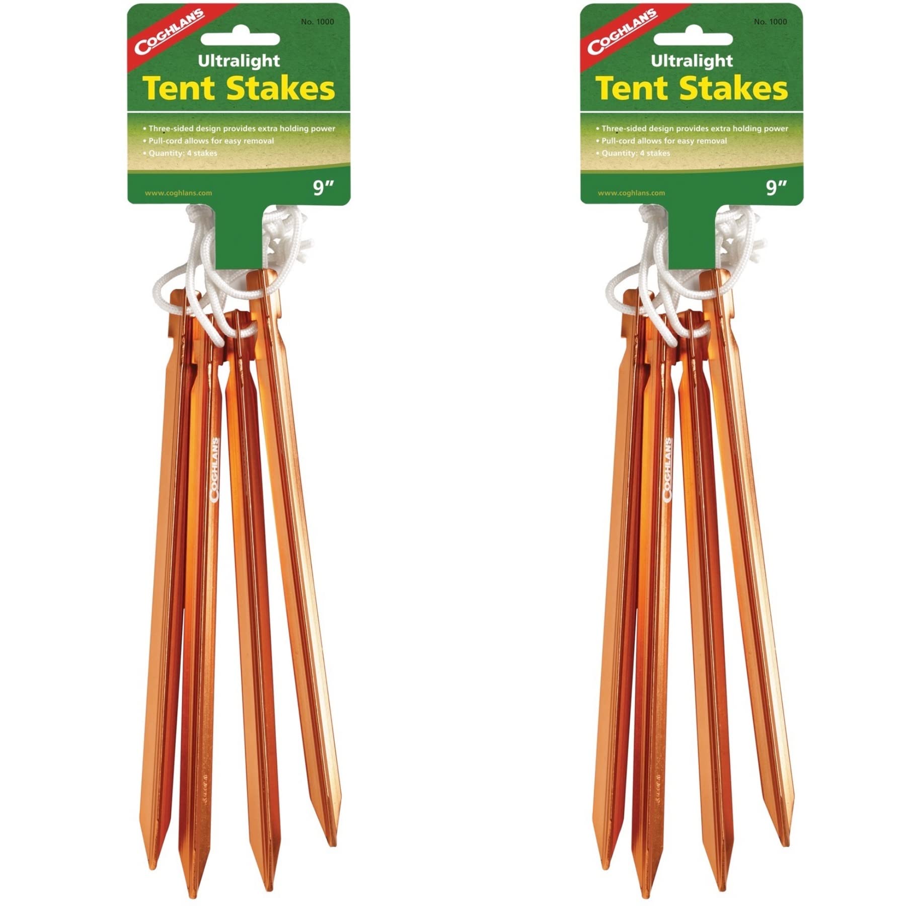 Coghlan's 4-Pack Ultralight Aluminum Tent Stakes, 9" (2-Pack)