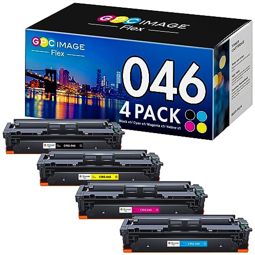 GPC ImageFlex Compatible 046 Toner Cartridge MF733Cdw Replacement for Canon 046 Toner Cartridge 046H CRG-046 Compatible with Color ImageCLASS MF733Cdw MF731Cdw MF735Cdw LBP654Cdw Printerďź4 Pack