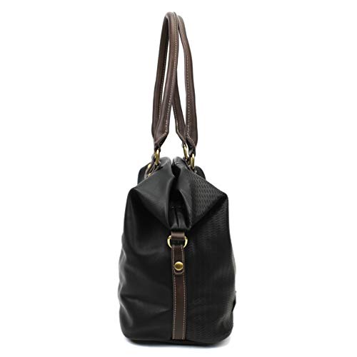 CHALA Laser Cut Crossbody Shoulder bag Tote Bag Faux Leather Black (Black & White Paw)